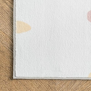 nuLOOM Calla Kids Polka Dot Nursery or Playroom Area Rug, 4x6, Multi