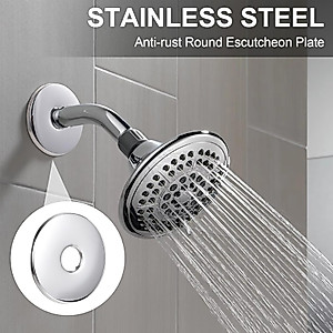 PAGOW 2 Pcs Stainless Steel Shower Arm Flange, Round Escutcheon Plate, Shower Pipe Covers for Bathroom, Shower Faucet Cover Plate for Shower Arms, Pipes - Silver (OD 3.15in, ID 0.84in)