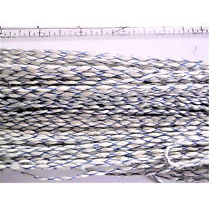 Cream White Softball Cotton with Blue Net Wrap Fancy Ply Knitting Crochet Yarn