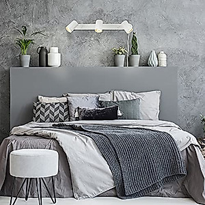 Globe Electric 60024 3-Light Plug-in Track Lighting, Matte White, 15 Foot Cord, in-Line On/Off Rocker Switch, Track Ceiling Light, Track Lighting Kit, Ceiling Light Fixture, Home Improvement