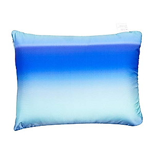 FABSKIY Squishy Neck Microbead Throw Pillow with Removable Cover, 16 and 12Inches Soft Travel Body Bed Pillow Bead Pillow for Kids Adult Chair Sleeping Car Seat (Ocean Blue)