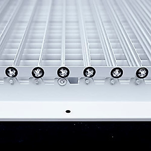 Fits 24" x 8" Duct Opening Steel Adjustable Air Supply Grille by Handua | Register Vent Cover Grill for Sidewall and Ceiling | White | Outer Dimensions: 25.75" X 9.75"