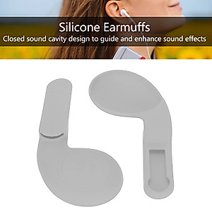 Replacement VR Silicone Earmuffs, Durable Silicone Earmuffs for Quest 2(Grey)