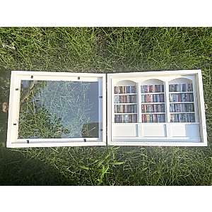 Generic Shake Away Anxiety Bookshelf,Stress Reliever,with 350Pcs Miniature Book Match Boxes Display Case Cabinet Decoration, for Book Lovers (white)