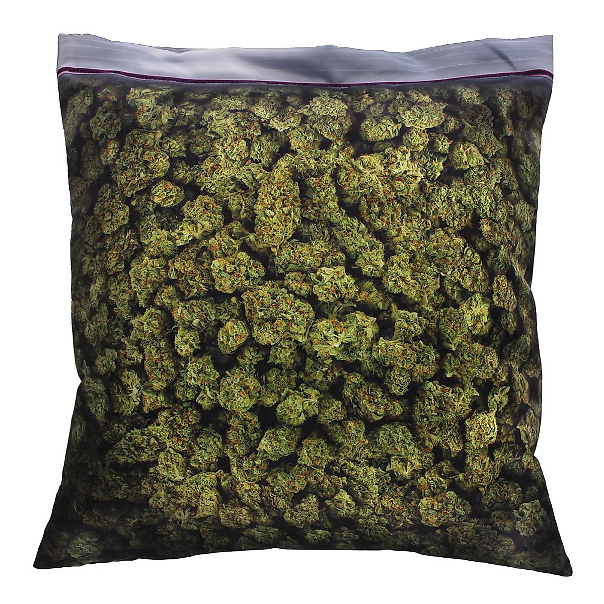 Sour Diesel Giant Stash Weed Pillowcase | Decorative Throw Pillow Cover with Realistic Reefer Imagery | Secret Pocket Compartment | Fits 18 x 18 Inch Pillow Insert | Weed Decor