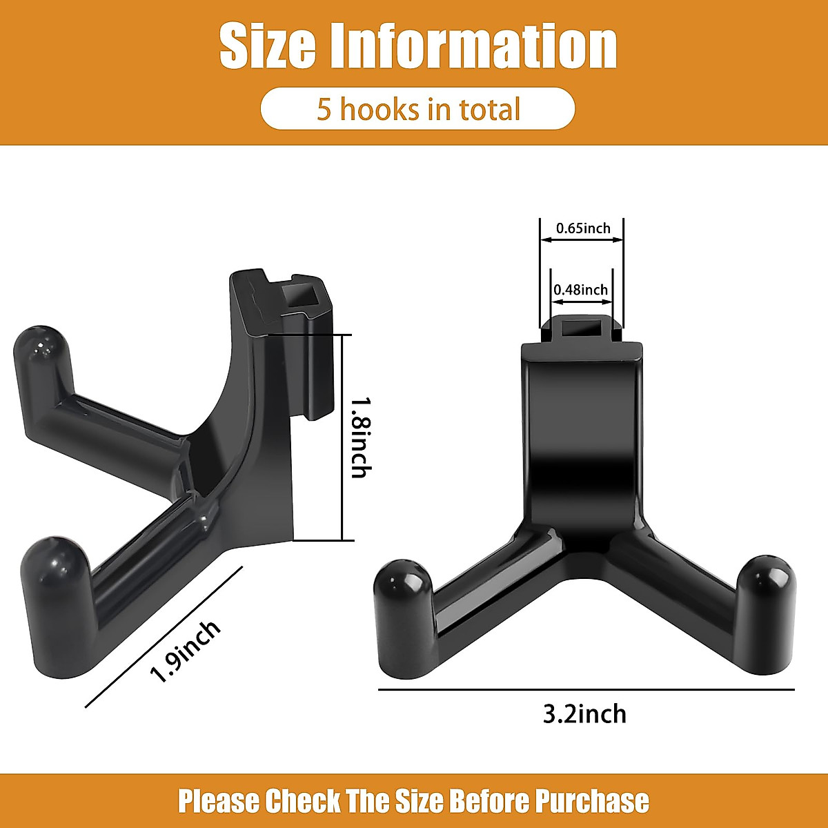 Storage Shed Tool Hooks for Lifetime Resin Storage Shed 5Pcs (Does NOT Work on Any Sheds with Horizontal Siding)