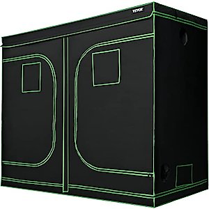 VEVOR Grow Tent, 96" x 48" x 80" Hydroponics Mylar Grow Room with Observation Windows and Removable Floor Tray, 100% Lightproof Large Grow Closet for Indoor Plants Growing, 8'x4' Reflective Plant Tent