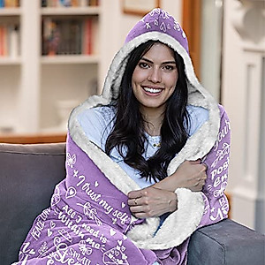Inspirational Gifts for Women - Spring Summer Soft Blanket Hoodie - Mother 's Day Gifts for Friends Mom Sister Coworker Female Women Her Wife - Birthday Gifts for Women - Big Hug Fleece Hooded Blanket