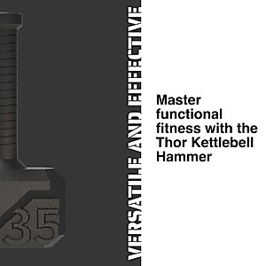 Tribe WOD Hammer Kettlebell 35LB | Thor Hammer 16kg for Cardio Training | Hand weights & workout Home Gym Equipment sets for Women & Men (15-70lb) | Stormbreaker Shake weight