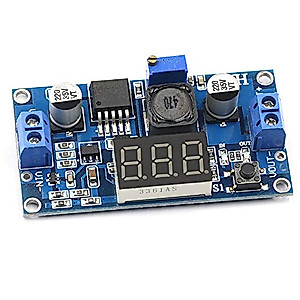 QEBIDUM 2 Pack LM2596 Buck Converter, Switching Regulator Module DC to DC Voltage Step Down Synchronous Adjustable 36V 24V to 12V 5V DIY LM2596S Power Supply Stabilizer Circuit with LED Display