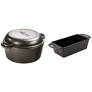 Lodge Cast Iron Serving Pot and Loaf Pan Bundle
