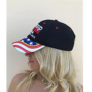 Made in USA Trump Hat 2024 Take America Back Camo Hat Adjustable Cap Hat Presidential Election Campaign (Black)