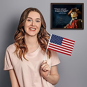 I Have Not Yet Begun to Fight - Military Wall Art, This Vintage US Navy Wall Art Print Is A Captain John Paul Jones Quote For American Military Decor, Home Decor, Garage Decor. Unframed - 8 x 10