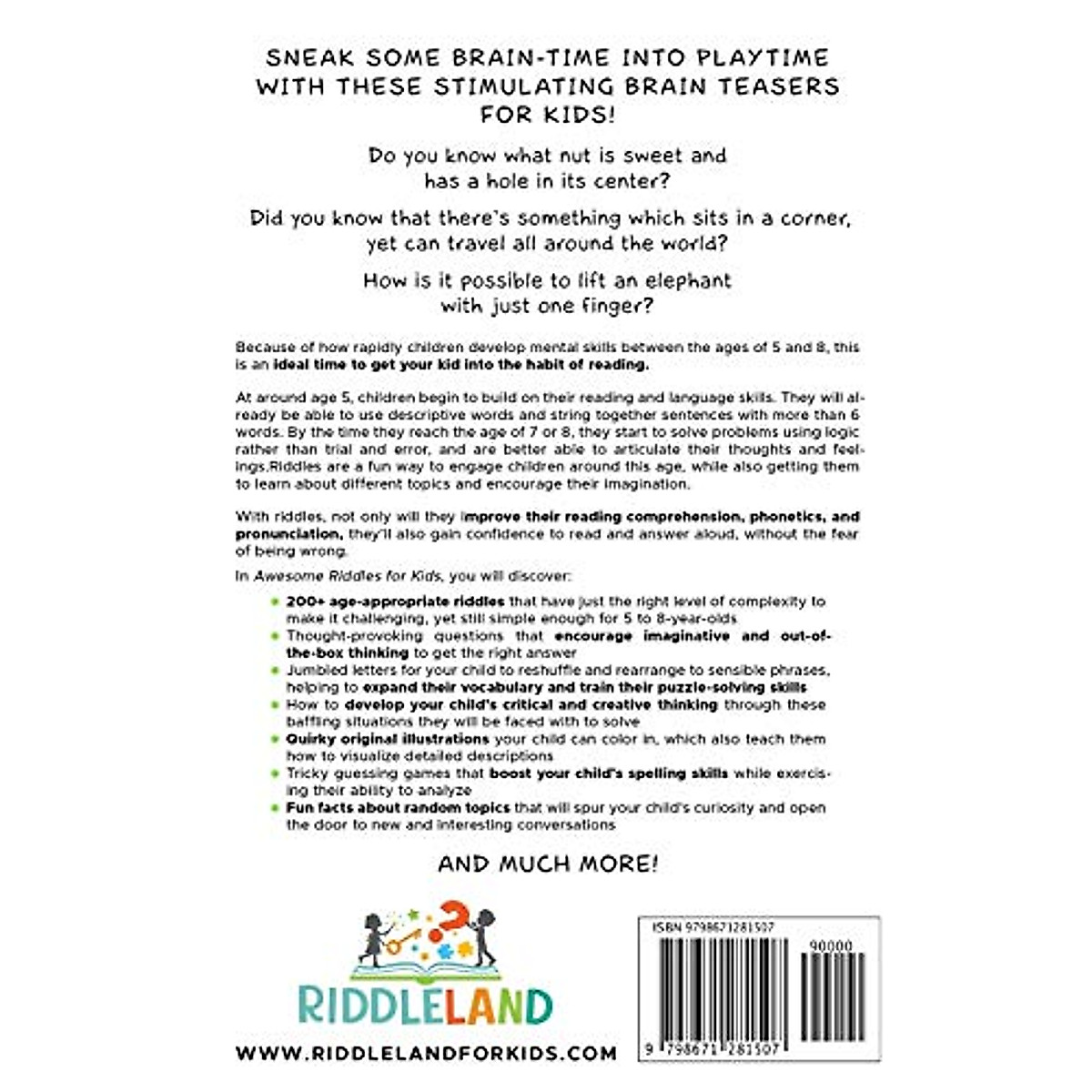 Awesome Riddles and Trick Questions For Kids: Puzzling Questions and Fun Facts For Ages 5 to 8 (Riddles for Kids)