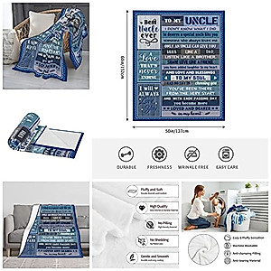 Sqovulw Uncle Gifts from Niece, Best Uncle Gifts Fathers Day Blanket, Uncle Gifts from Nephew, Uncle Birthday Gifts, Uncle Gifts Idea Throw Blanket 60X50 Inch
