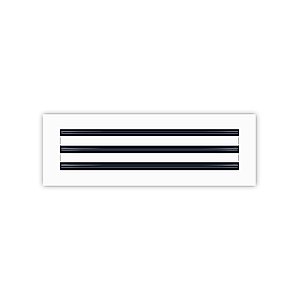 BUILDMART - 18x6 Modern AC Vent Cover - Decorative White Air Vent - Standard Linear Slot Diffuser - Register Grille for Ceiling, Walls & Floors - Texas Buildmart