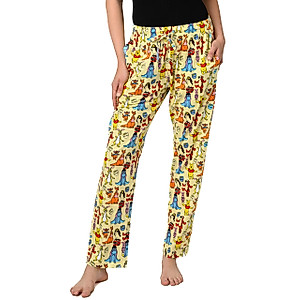 Disney Womens Lounge Pants Pajama Bottoms AOP Plus Size (Pooh & Friends, 5X)
