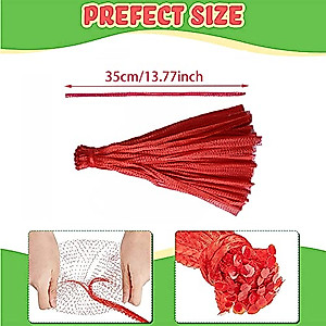 ZLY 100 PCS Seafood Boiling Bags,Reusable 13inch Stretchable Nylon Mesh Bag,Crawfish Shellfish Clam Boil BagsPlastic Mesh for Storage of Fruit,Vegetable,Cooking Crawfish Crab