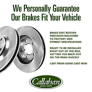 Callahan Brake Parts Brake Kit for INFINITI JX35 2013, INFINITI QX60 2014-2020, Nissan Murano 2015-2024, Nissan Pathfinder 2013-2020 Front Replacement Brake Rotors with Ceramic Brake Pads EBYK033671