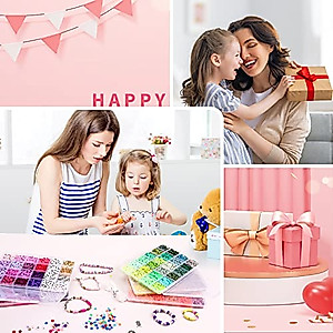 QUEFE 14000pcs, 136 Colors Clay Beads for Bracelet Making Kit Flat Round Polymer Clay Beads Spacer Heishi Beads for Jewelry Making with Pendant Charms Kit Letter Beads and Elastic Strings