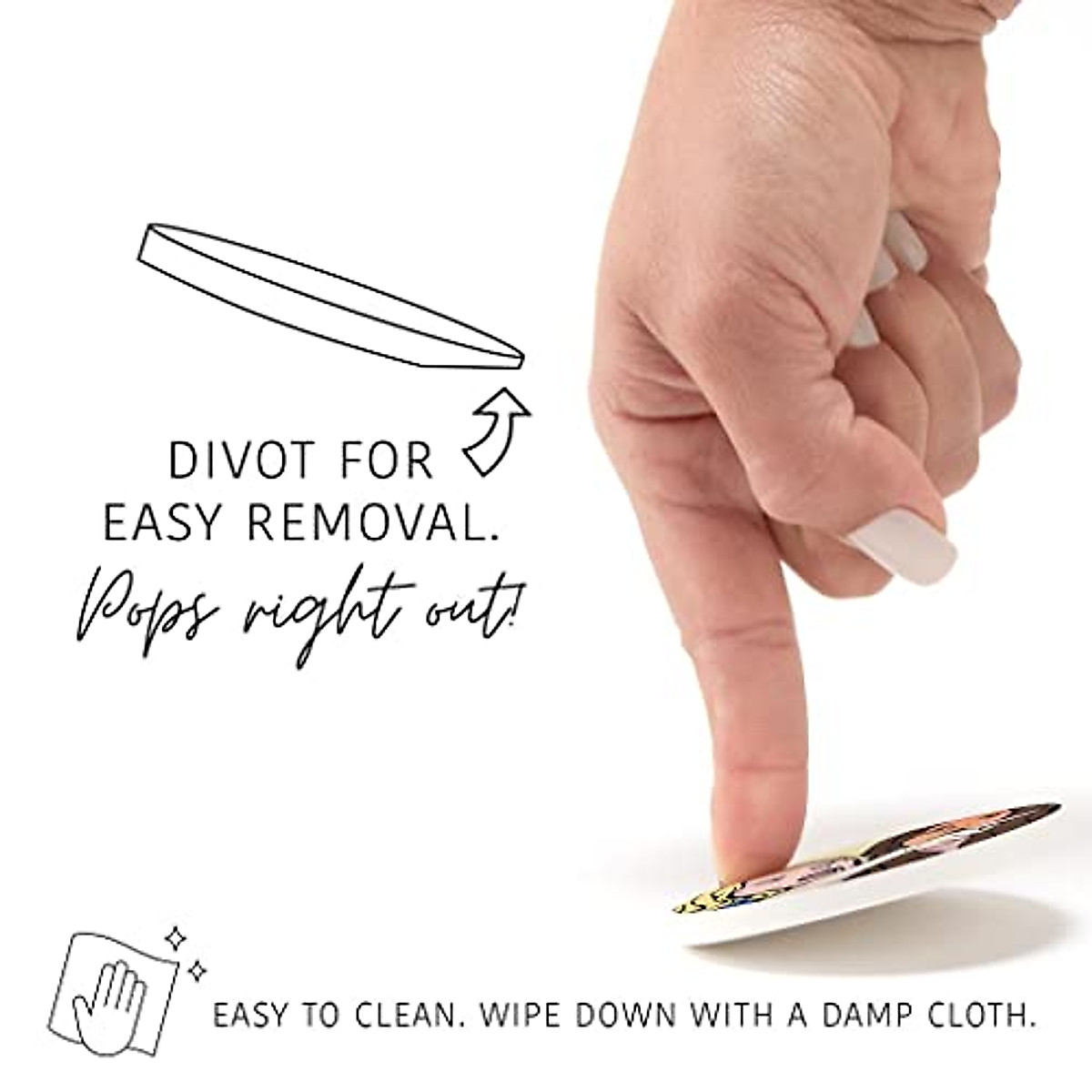 2 Car Coasters, 2.65" Absorbent Ceramic, Coaster Set, Keep Car Clean, Easy Removal Divot Notch, Artist Designed, Auto Accessory, Great Gift (Cat Meme Coaster)