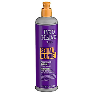 TIGI Bed Head Purple Toning Shampoo for Chemically Treated Hair Serial Blonde Sulfate-Free Shampoo 13.53 fl oz