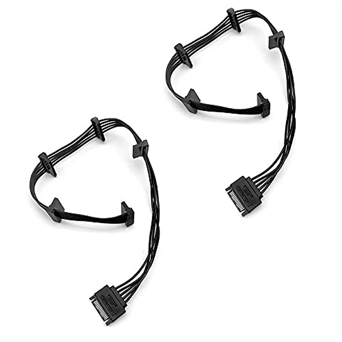 pingping 15 PIN Sata Power Splitter(2Packs), 15 Pin Sata to 5 Sata Power Splitter Adapter Cable- 21 Inches