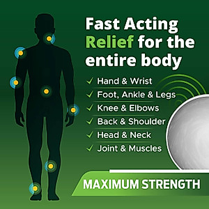 OWELL NATURALS Arthritis Pain Relief Cream, Fast-Acting, Deep Penetrating Joint & Muscle | Non-Greasy Formula for Back, Knee, Feet, Hand, Legs, Shoulder | Natural Ingredients, 2 oz