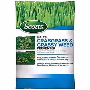 Scotts Halts Crabgrass & Grassy Weed Preventer, Pre-Emergent Weed Killer for Lawns, 10,000 sq. ft., 20.12 lbs.
