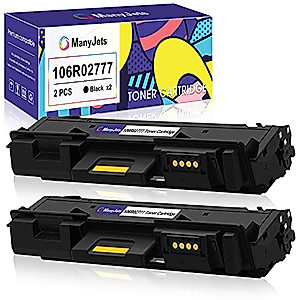 ManyJets 106R02777 Compatible Toner Cartridge Replacement for Xerox 106R02777 Black Toner Cartridge,Work with Xerox WorkCentre 3215 3215NI 3225 3225DNI Phaser 3260 3260DI 3260DNI 3052 (Black,2-Pack)