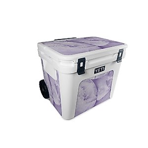 MightySkins Skin Compatible with Yeti Roadie 60 Wheeled Cooler - Round Amethyst | Protective, Durable, and Unique Vinyl Decal wrap Cover | Easy to Apply, Remove, and Change Styles | Made in The USA