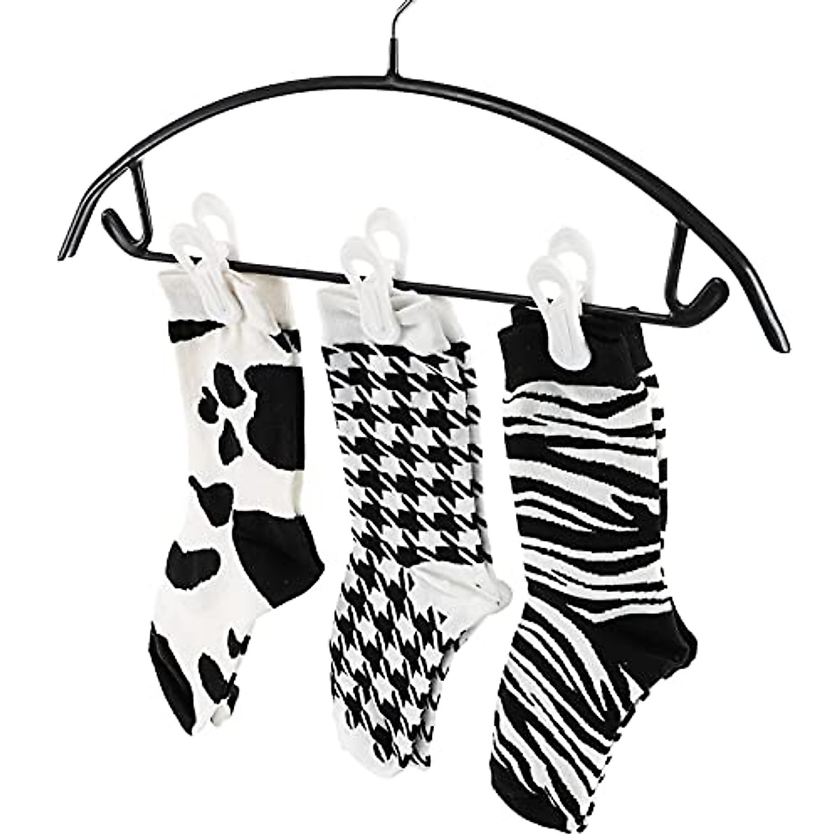 Yopay 50 Pack Hanger Clips for Hangers, Multi-Purpose Plastic Hanger, Easily Clip on Clothing Pants, Strong Pinch Finger Clips for Home, Office, Travel, White