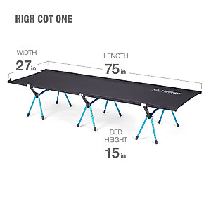 Helinox Cot One High, 15-Inch High Compact, Collapsible Camping Cot, Regular