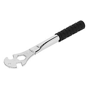Diydeg Bicycle Spanner, 3 in 1 Bike Pedal Wrench Steel Crank Removal 14.5/15/24mm Durable with Labor Saving Handle for Bike Repairing for Road Bike