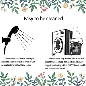 4PCS Red Rose Shower Curtain Set with Rugs,Toilet Lid Cover,U-Shaped Mat,Contemporary Water Pattern Red Rose Pattern Shower Curtains for Bathroom Waterproof Polyester Flower Bathroom Sets,71x71