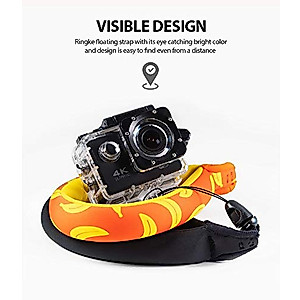 Ringke Waterproof Float Strap (2 Pack), Underwater Floating Strap, Wristband, Hand Grip, Lanyard Compatible with Camera, Phone, Key and Sunglasses (Palm Leaves & Banana)