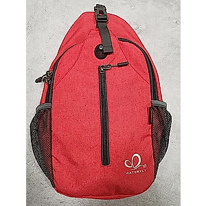 WATERFLY Crossbody Sling Backpack Sling Bag Travel Hiking Chest Bag Daypack