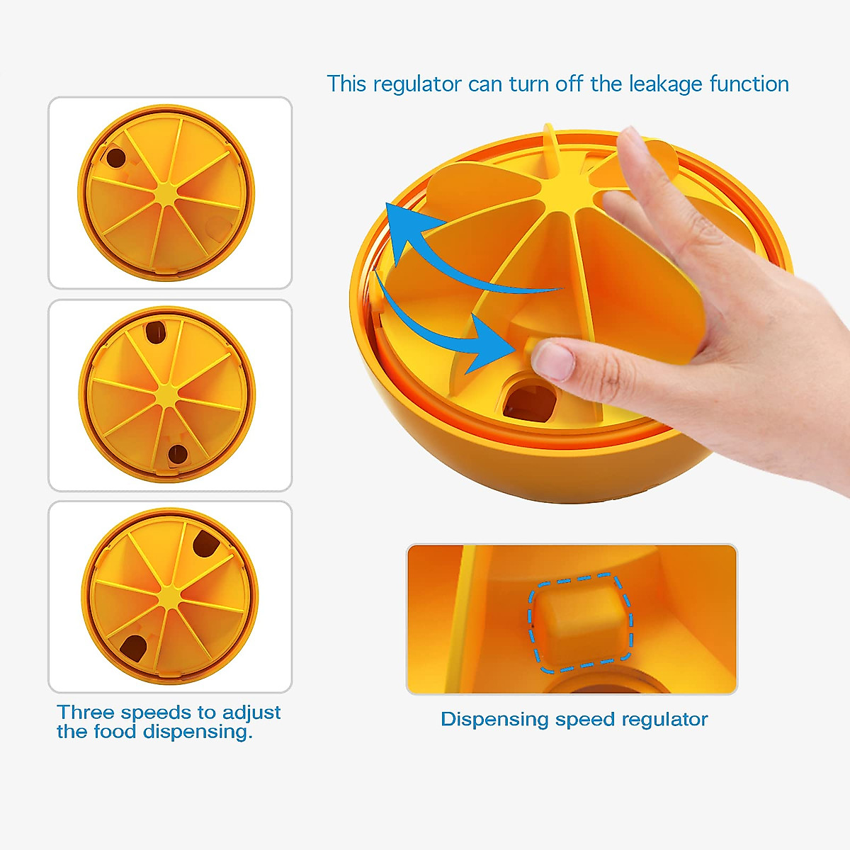 Monotre Dog Treat Ball, Dog Food Puzzle Slow Feeder Interactive Squeaky Mental Stimulation Toys, Dog& Cat Treat Dispenser Puzzle Toys Active Rolling Balls for Medium/Large Dog Breeds