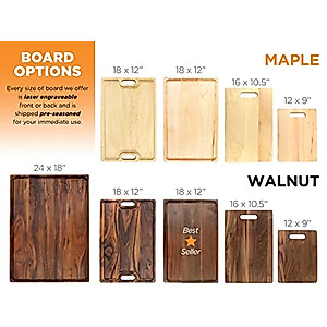 Refine Kitchenware Personalized Cutting Board, USA Made Custom Monogrammed Cutting Board, Custom Christmas Gift, Personalized Charcuterie Board