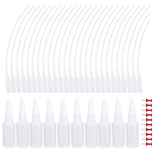 Hysagtek 320 Pcs CA Glue Micro-Tips Kit, Plastic Squeeze Bottles, Extender Precision Applicator for Hobby, Crafting, Lab Dispensing, Adhesive Dispensers