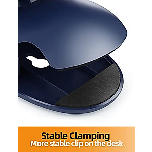 Viniper Rechargeable Clip Fan, Battery Operated Fan : 4 Speeds Strong Wind & 360° Rotation, Sturdy Clamp, Portable Clip on Fan, Quiet and Powerful for Home Office Travel Camping (Blue)