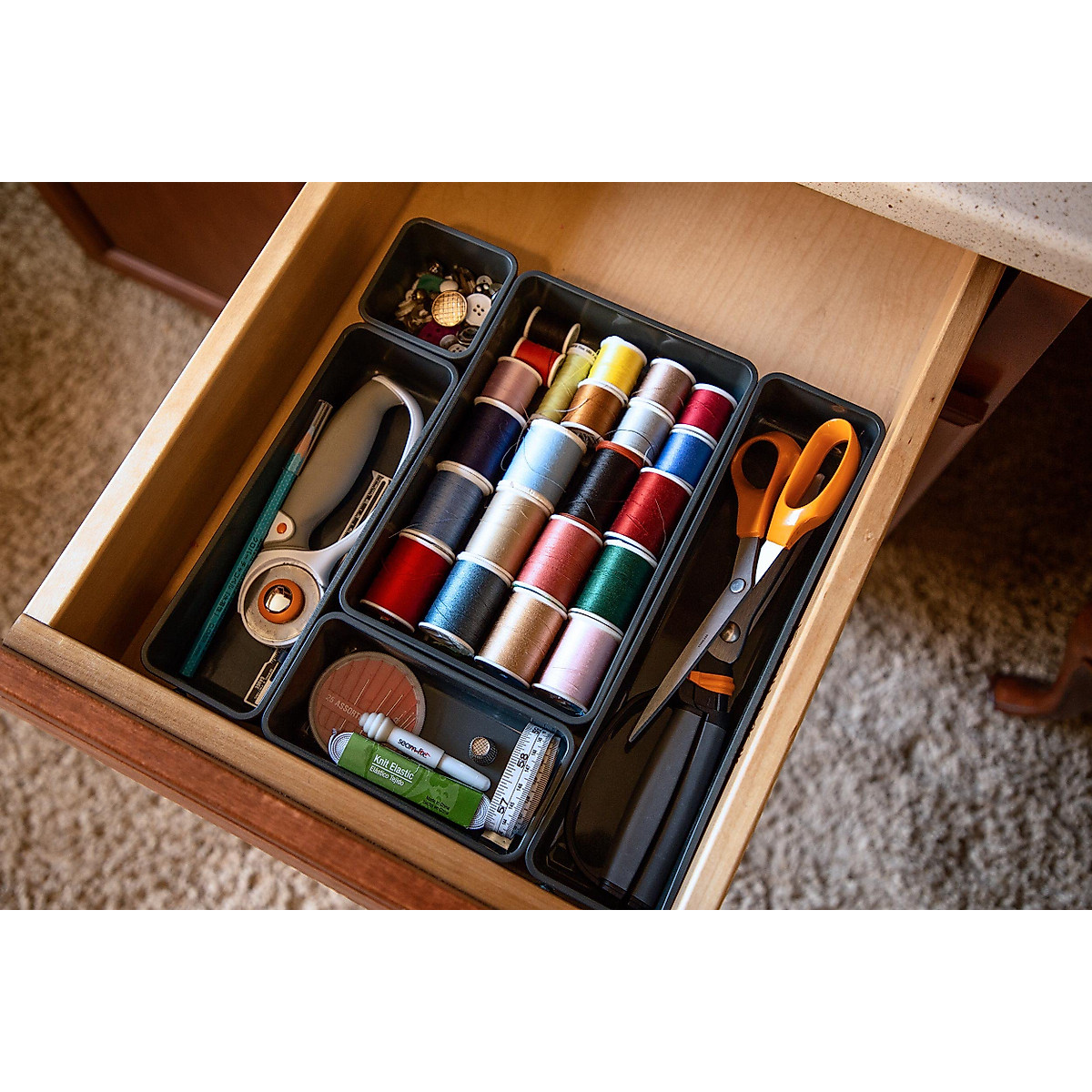 Three by Three Seattle Bamboo Fiber Stacking Organizing Bins: Eco-Friendly, Stylish, and Space-Saving Storage Solution