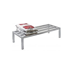 Focus Foodservice FADR482412 Standard Aluminum Dunnage Rack, 48" x 24" x 12", 2000 lbs Capacity, 5 Support Bars