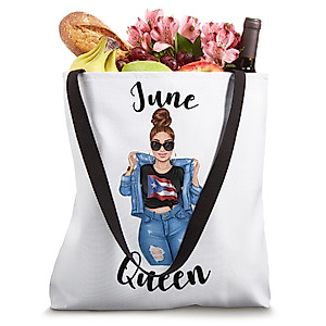 Puerto Rico June Queen Patriotic FLag Puerto Rican Cute Cool Tote Bag