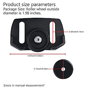 490-241-0038 Rolling Skid Shoes for Craftsman Cub Cadet A-riens Most 2 Stage & 3 Stage Snow Thrower, Fits Machines with 2-3/4" Slot and 3" Bolt Centers - with Spare Plastic Wheels Hardware Kit