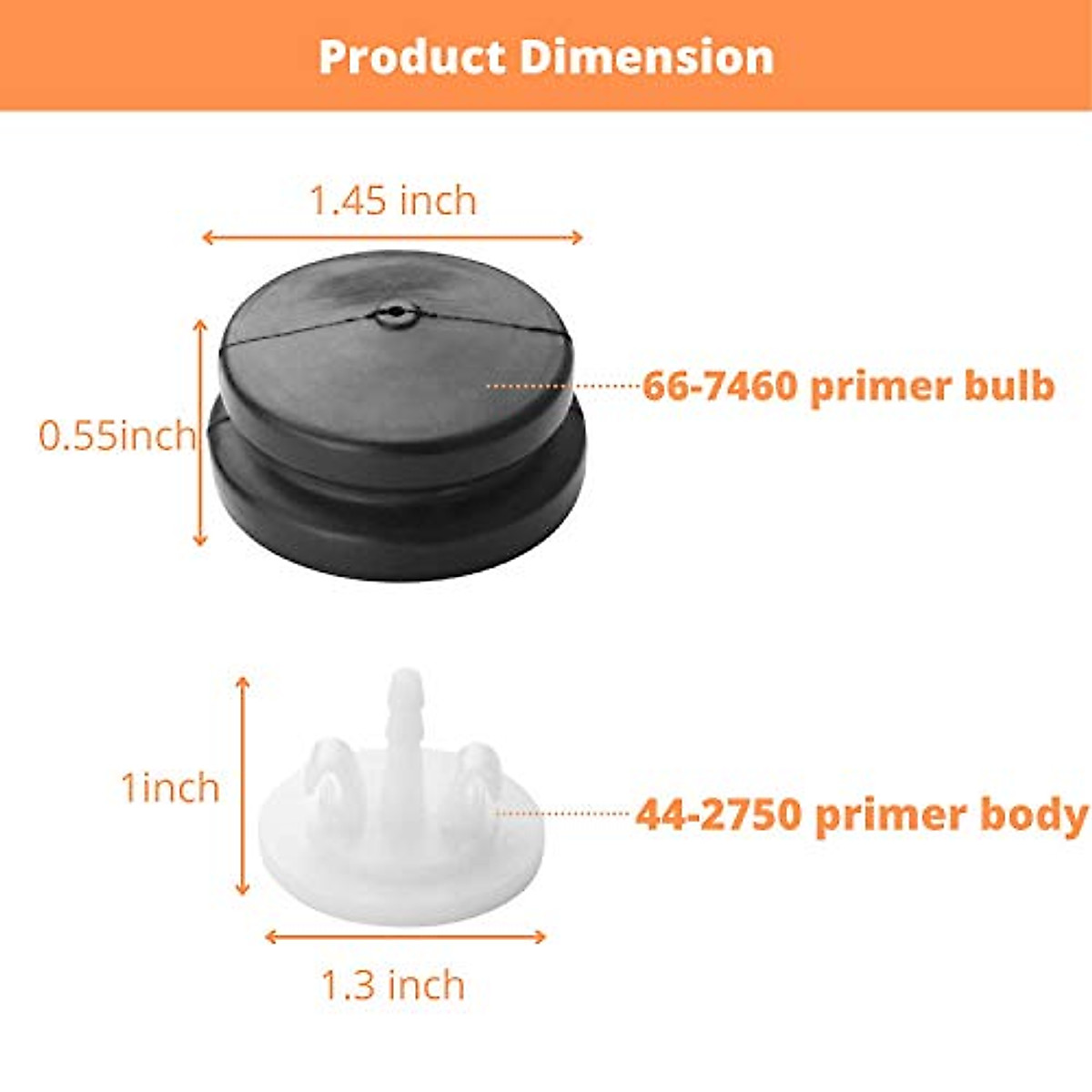 IDEASURE Primer Bulb Fit for Toro Snowblower - Primer Bulb Replaces Lawn-Boy 66-7460 and Toro 66-7460, Including Free 5 pcs Plastic Holder