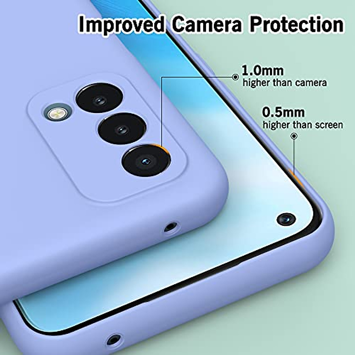 Foluu for OnePlus Nord N200 5G Case, Liquid Silicone Gel Rubber Bumper Case with Soft Microfiber Lining Cushion Slim Hard Shell Shockproof Protective Cover for OnePlus Nord N200 5G 2021 (Purple)