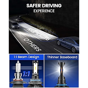 Marsauto 9006 Bulbs HB4 HB4U 9006XS Fog Bulb, 12 CSP Chips Cool Bright, Pack of 2