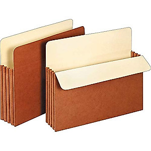 Staples 418293 Expanding File Pockets 3.5-Inch Expansion Letter Size Brown 25/Bx