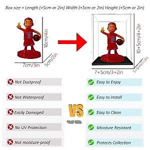 Large Stackable Acrylic Clear Storage Container Boxes for Organizing Kids Toys/ Action Figures/ Keepsake, 6in/8in/10in/12in/14in/16in/18in/20in/24in/28in Wide Rectangle Square Showcase/ Organizer Cube